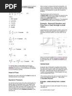 Fluid Mechanics Cheat Sheet | PDF | Fluid Dynamics | Fluid Mechanics