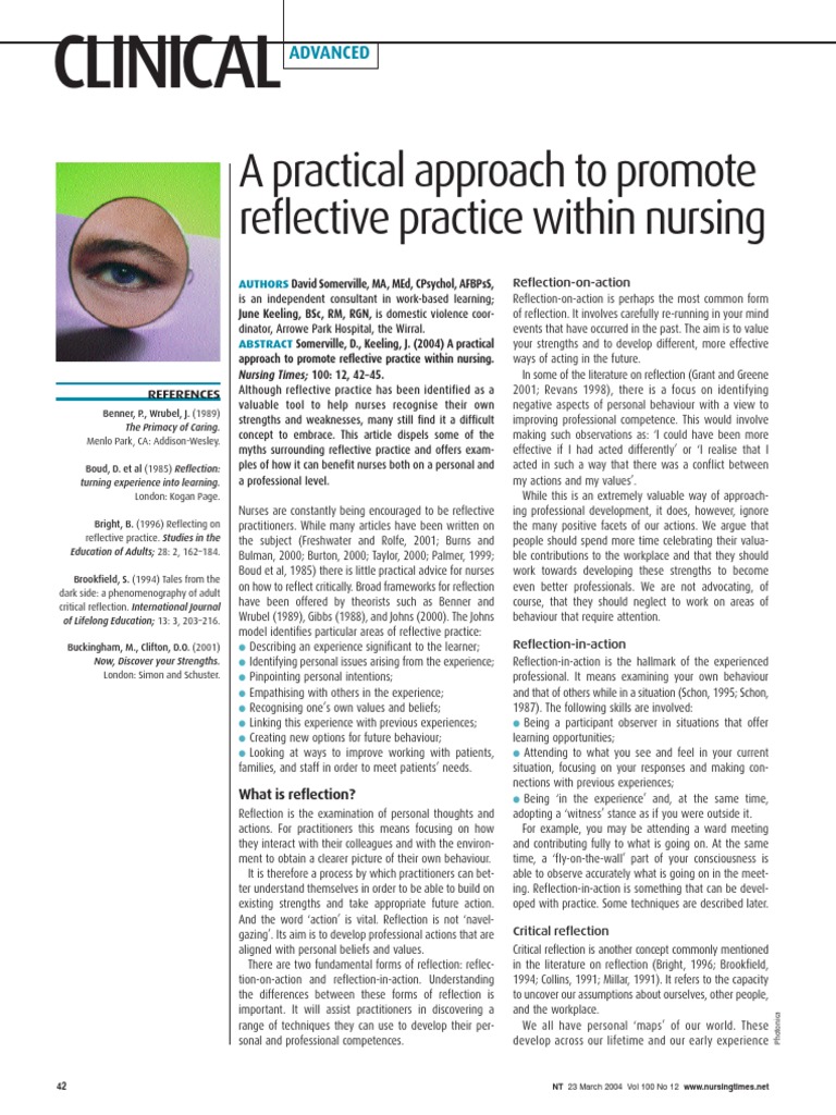 040323A Practical Approach To Promote Reflective Practice Within ...