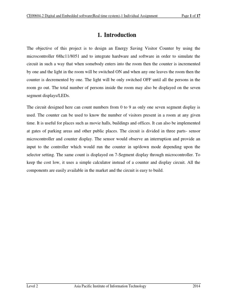 Bidirectional Visitor Counter | PDF | Microcontroller | Relay