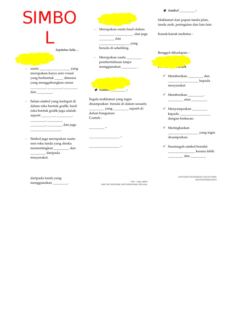 Nota - Simbol Latihan PSV | PDF