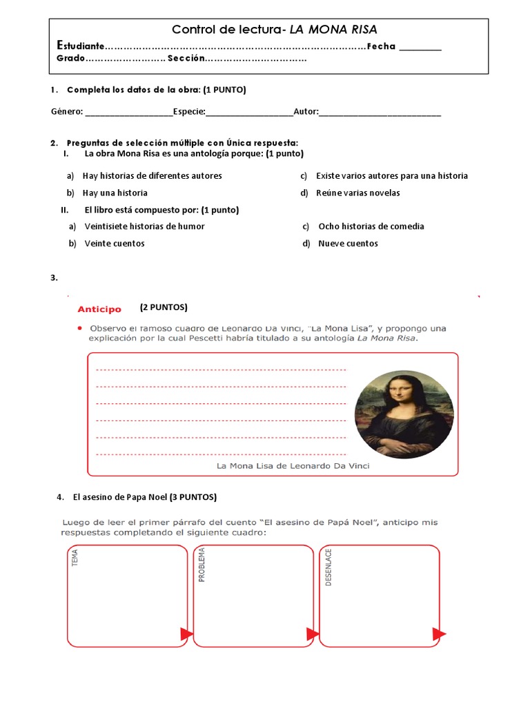 Examen Obra La Mona Risa | PDF | VIH / SIDA | Salud y bienestar