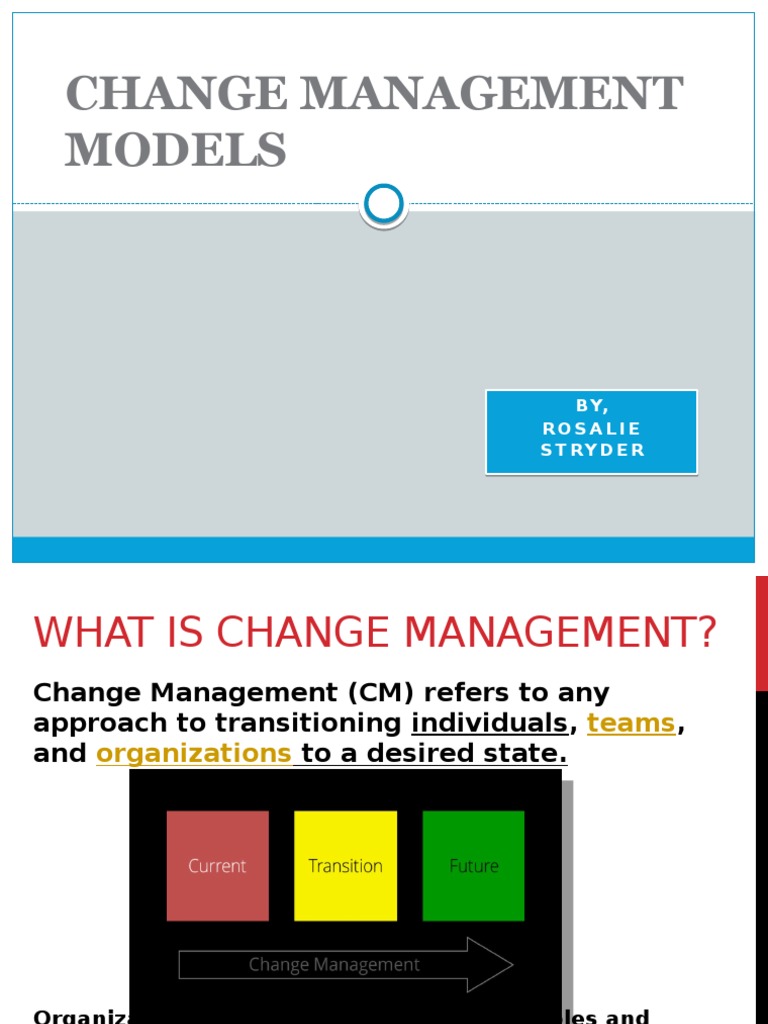 Change Management Models | PDF | Change Management | Applied Psychology