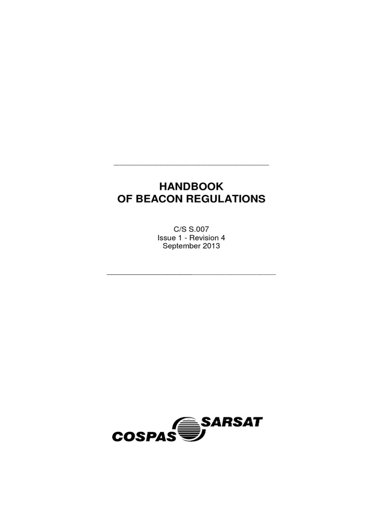 Handbook of Beacon Regulations | PDF | Telecommunications | Radio