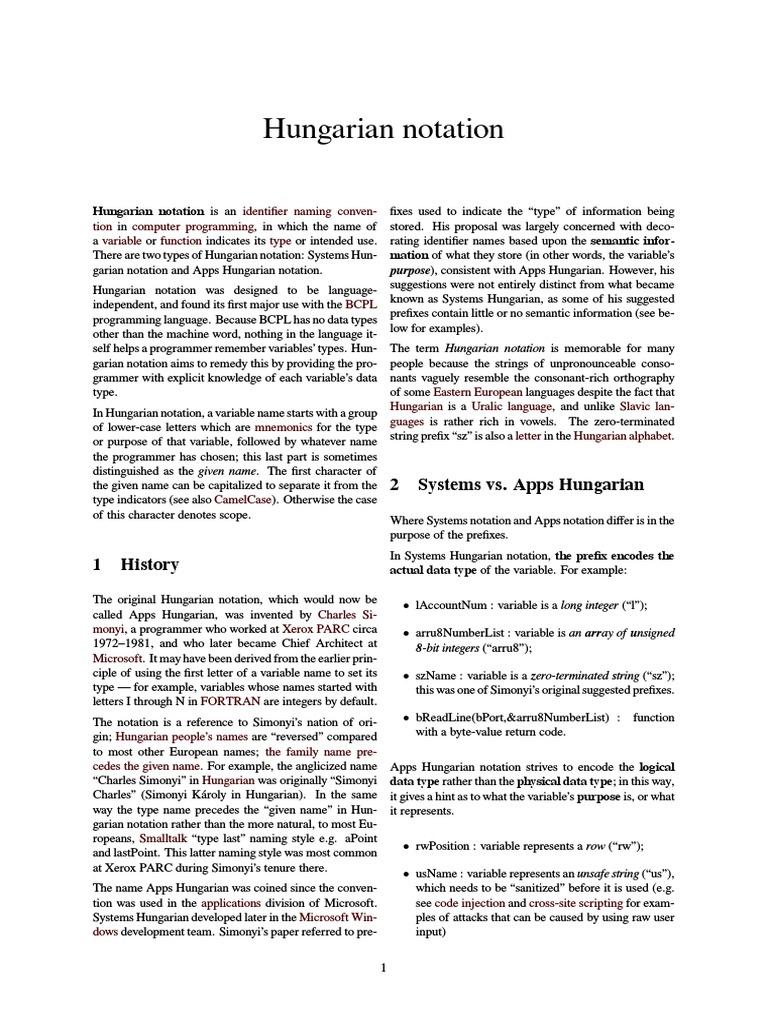 Hungarian Notation | Computer Programming | Software Engineering