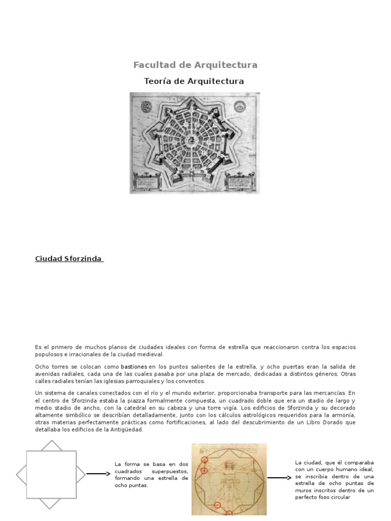 Ciudad Ideal: Sforzinda de Filarete | PDF | Torre | Iglesia (edificio)