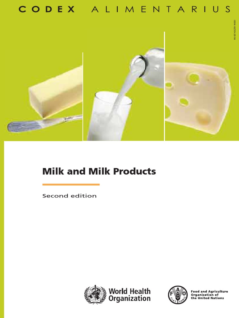 Codex Standards For Milk and Milk Products | PDF | Milk | Phosphate