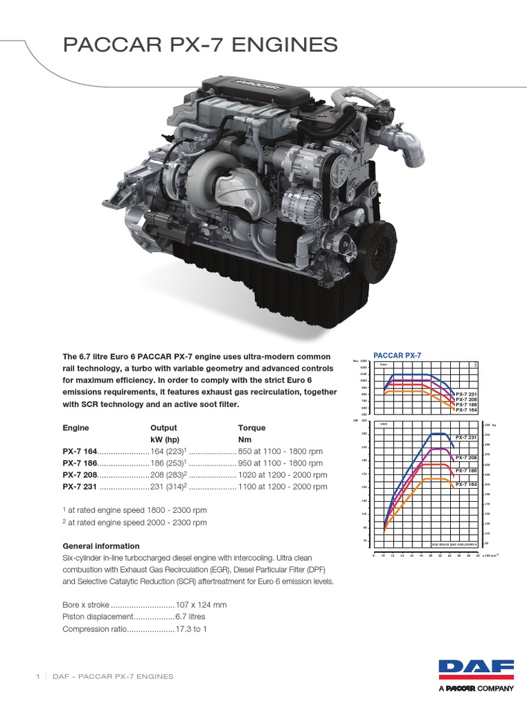 PACCAR PX-7 Engine Overview | PDF | Engines | Turbocharger