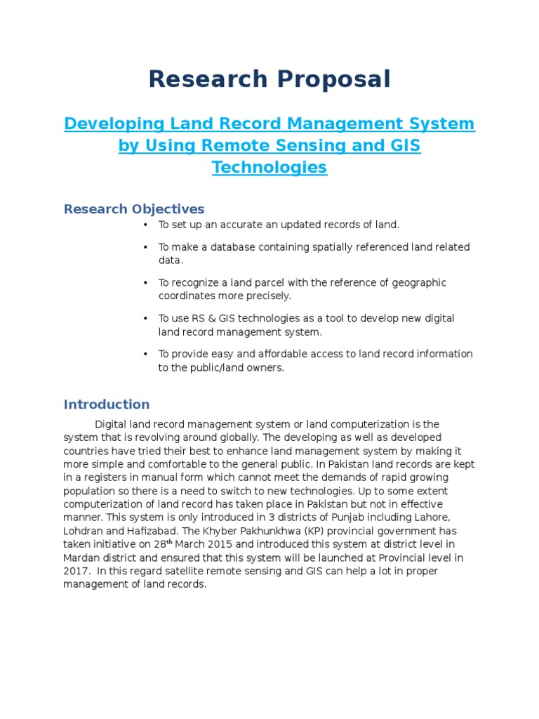 Final Proposal | PDF | Geographic Information System | Digitizing