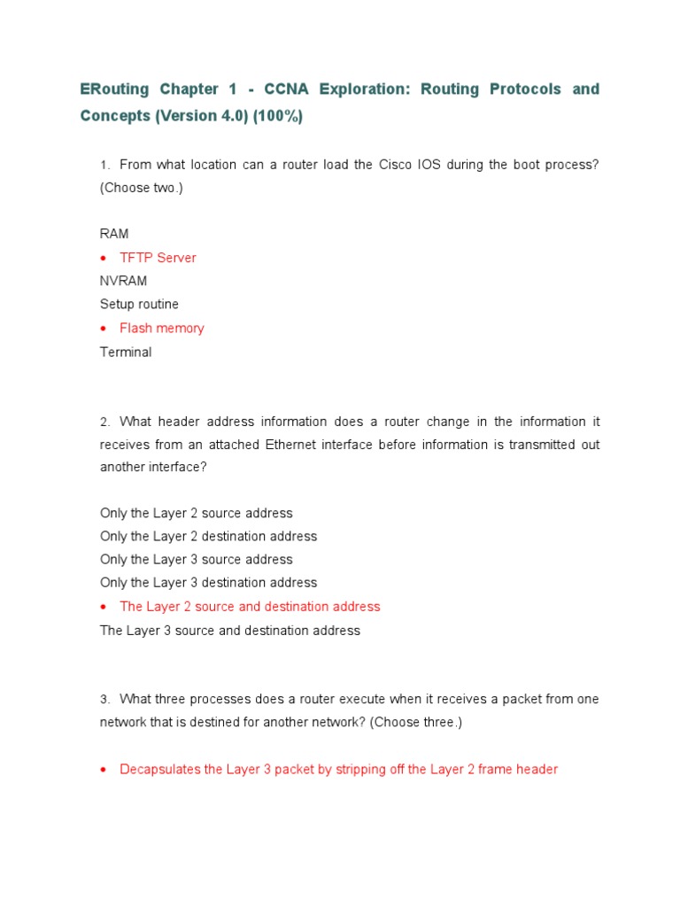 CCNA2. Chapter 1 | PDF | Router (Computing) | Ip Address