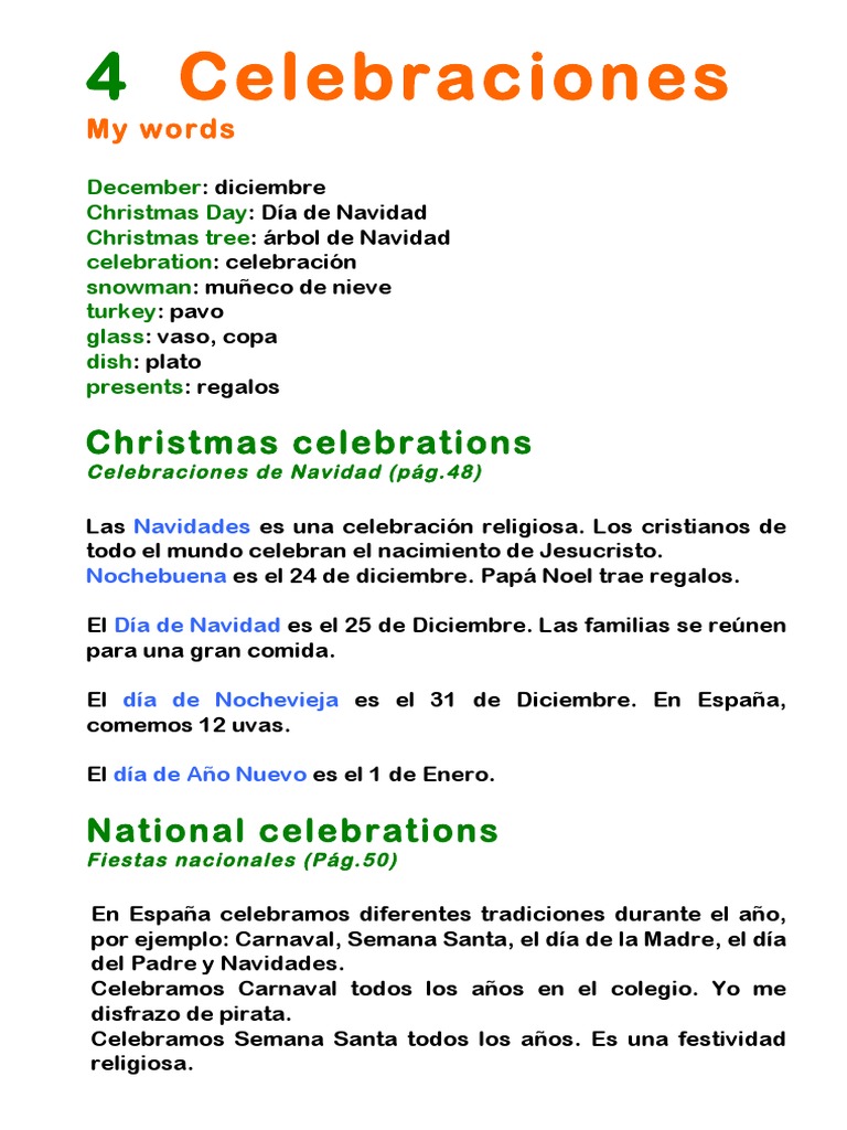 Celebraciones y tradiciones en España | PDF