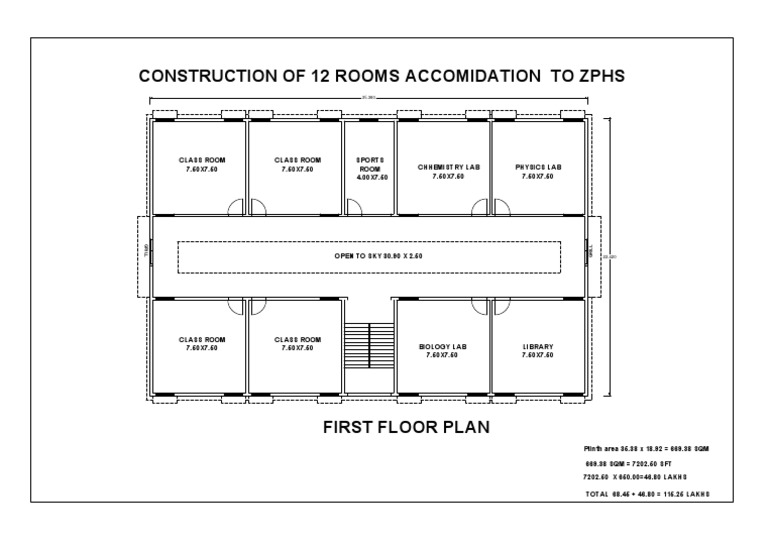 12 Rooms School Building FF-Model | PDF