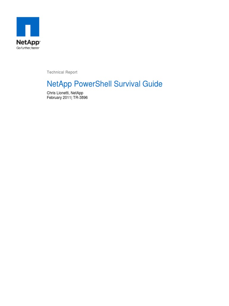 NetApp Powershell | PDF | Command Line Interface | Windows Server 2008