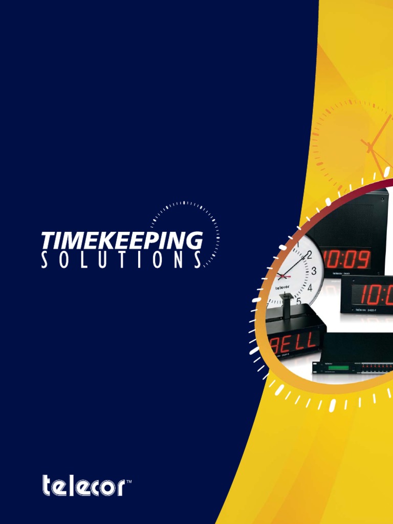 Telecor Clock Brochure | Clock | Telecommunication