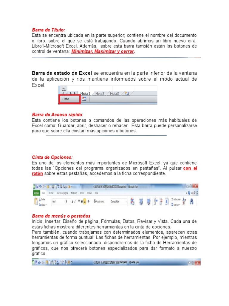 Barra de Título Excel | PDF