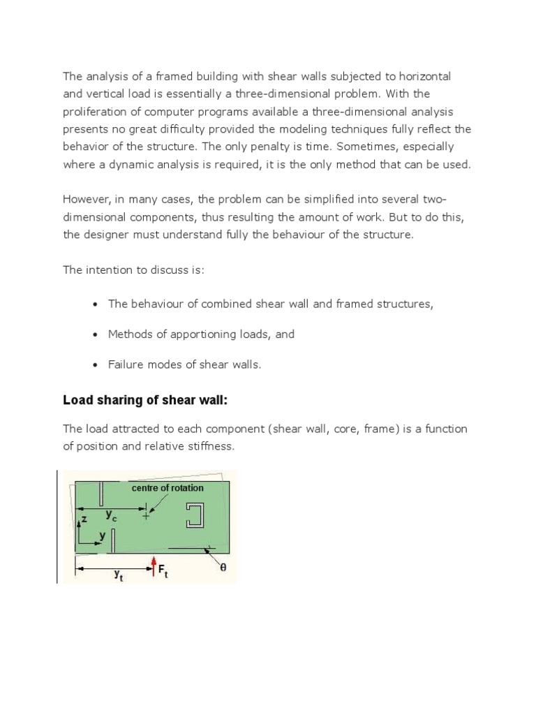 Shear Wall and Frame Analysis Guide | PDF | Beam (Structure) | Framing (Construction)