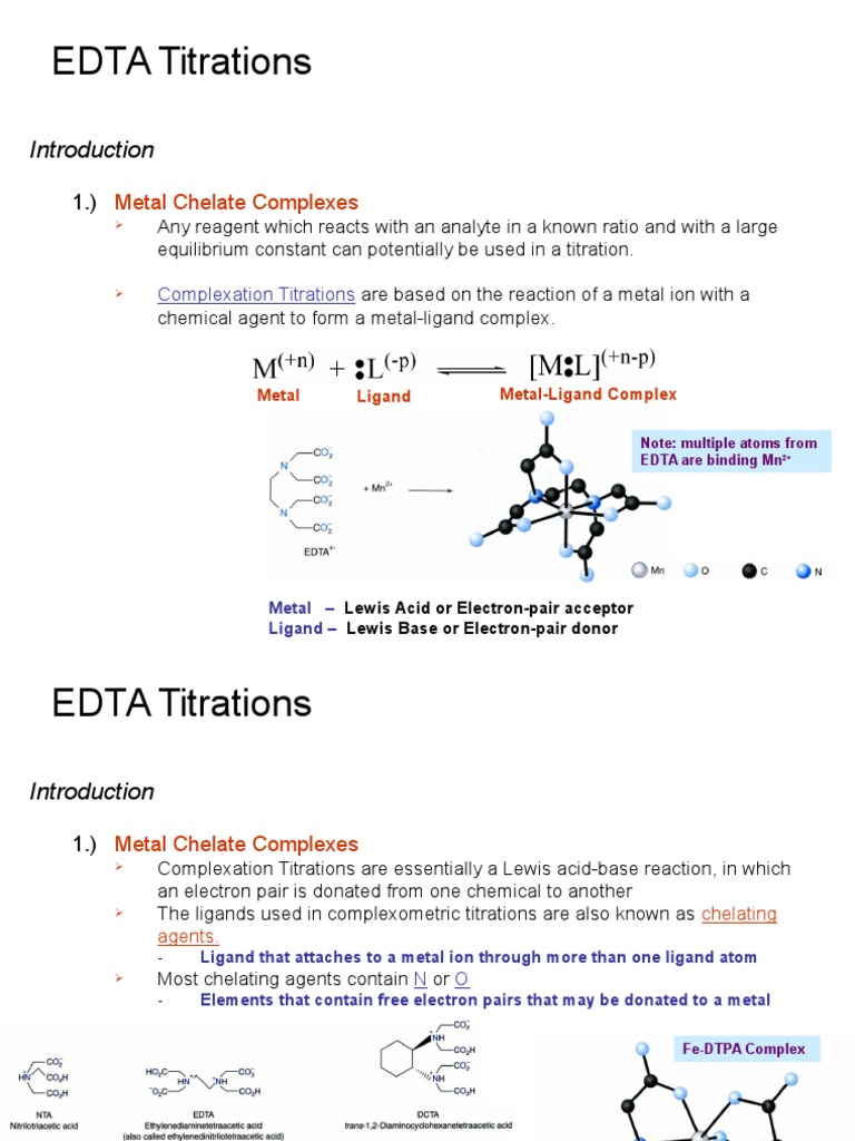 EDTA Titration and Complexation Dynamics | PDF | Science & Mathematics