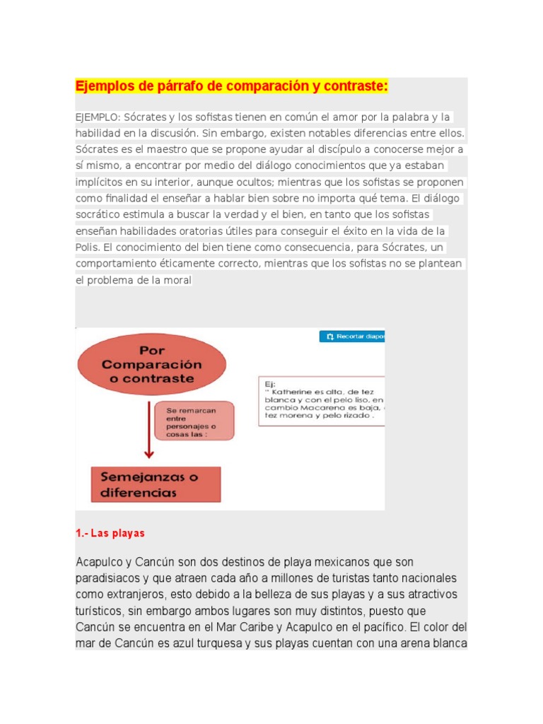 Ejemplos de Párrafo de Comparación y Contraste | Ropa | Moda y belleza