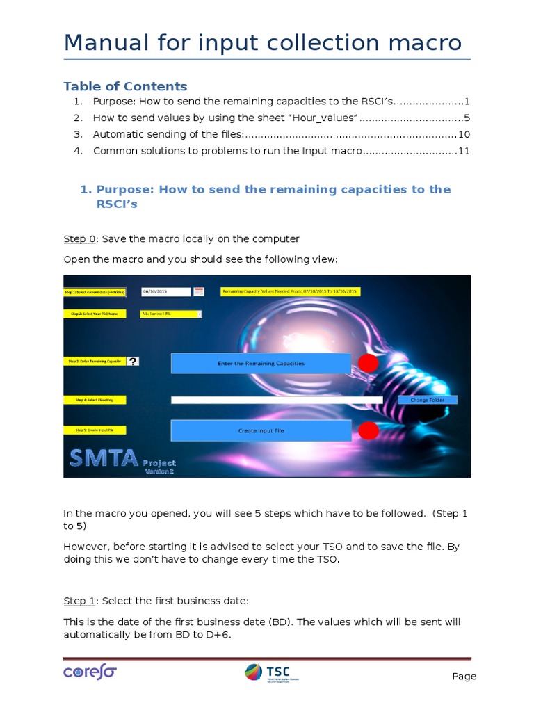 Manual For Input Collection Macro - v2 | PDF | Directory (Computing ...