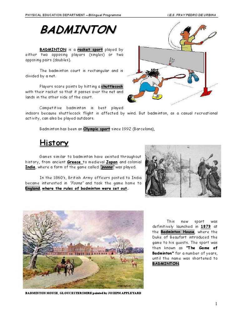 Badminton Notes PDF | PDF | Racquet Sports | Sports