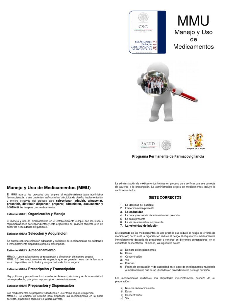 Diptico Mmu Hosp Mujer | PDF | Medicamentos con receta | Farmacia