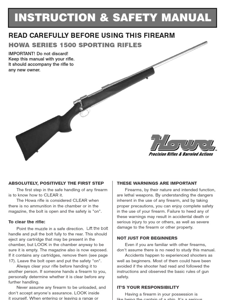 Instruction & Safety Manual: Read Carefully Before Using This Firearm ...