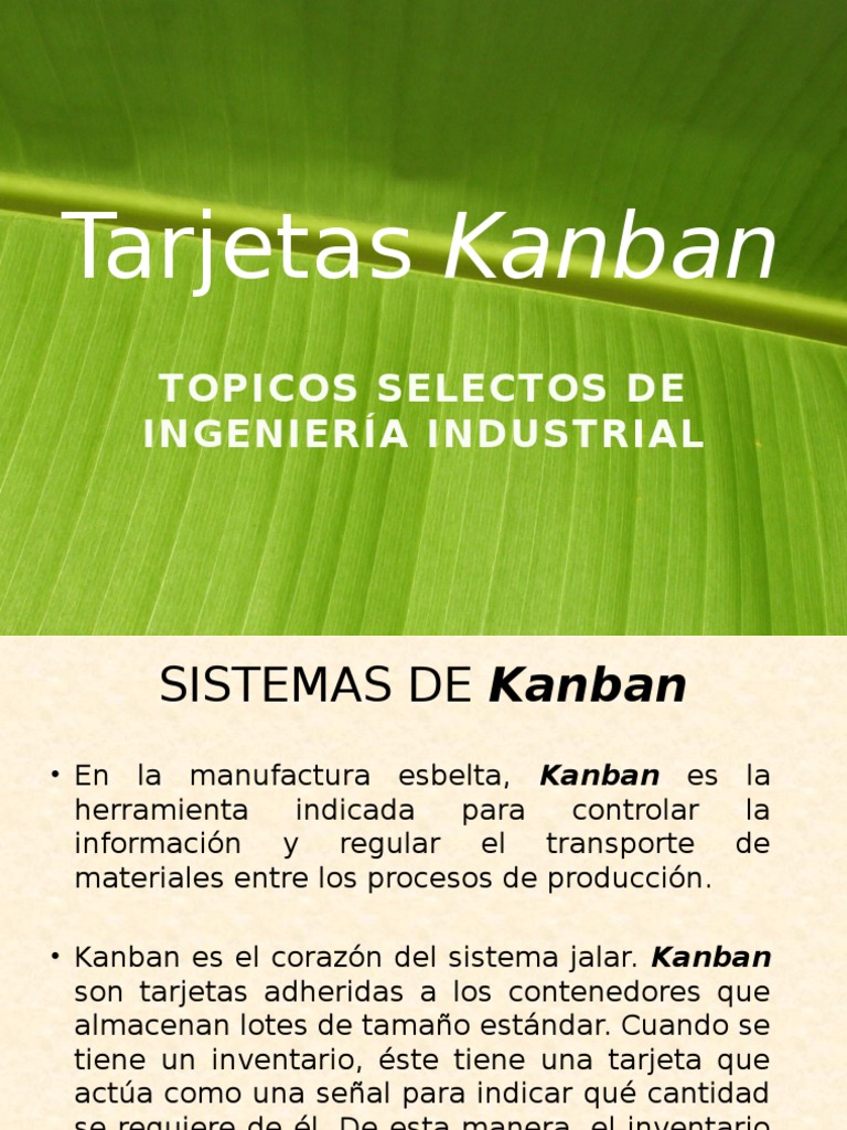 Tarjetas Kanban | PDF | Industrias | Producción y fabricación