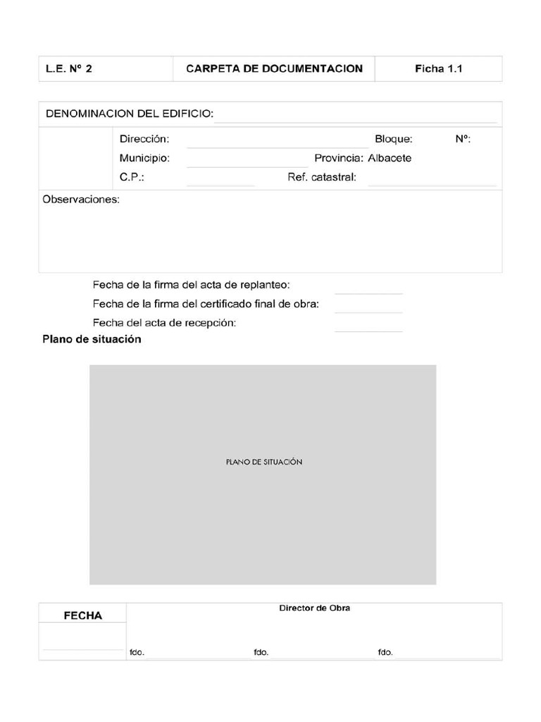 Ejemplo Fichas Libro Del Edificio | PDF