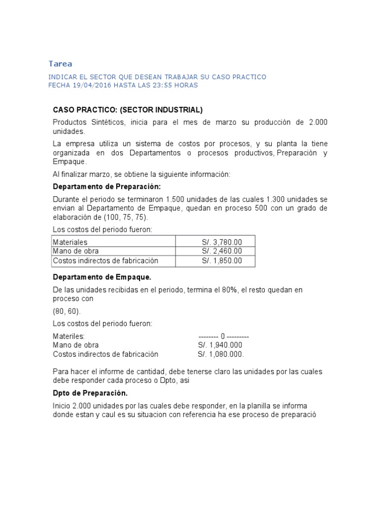 Caso Practico Costos y Presupuesto | Presupuesto | Economias | Prueba gratuita de 30 días | Scribd