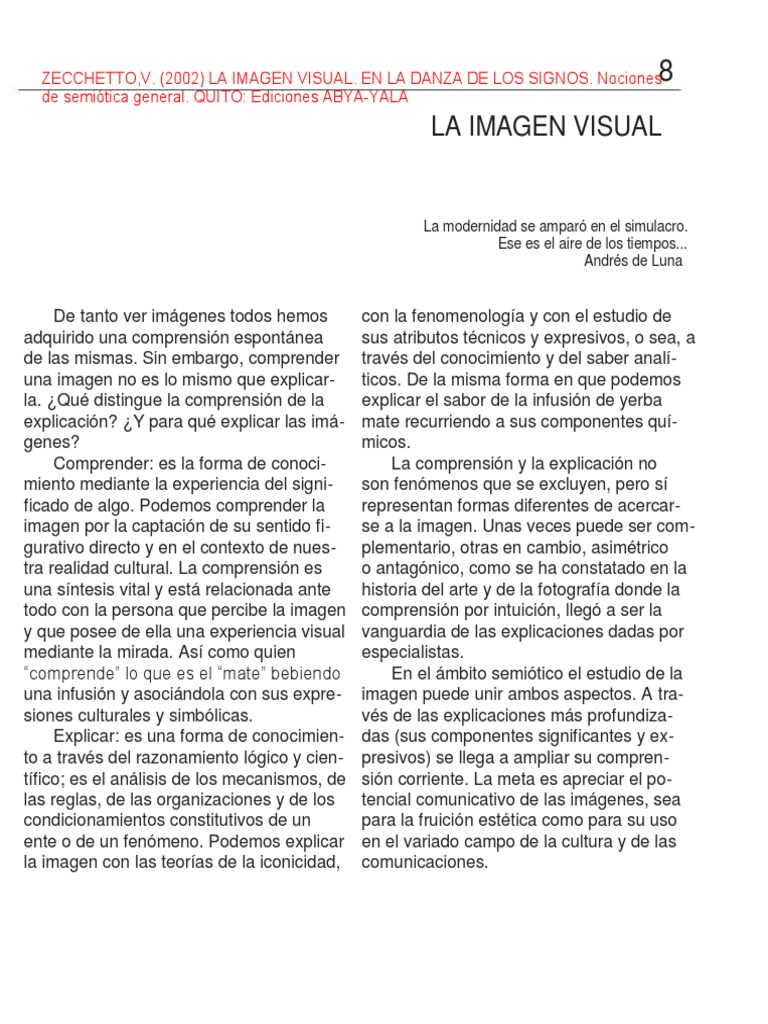 La Imagen Visual PDF | PDF | Imagen | Analogía