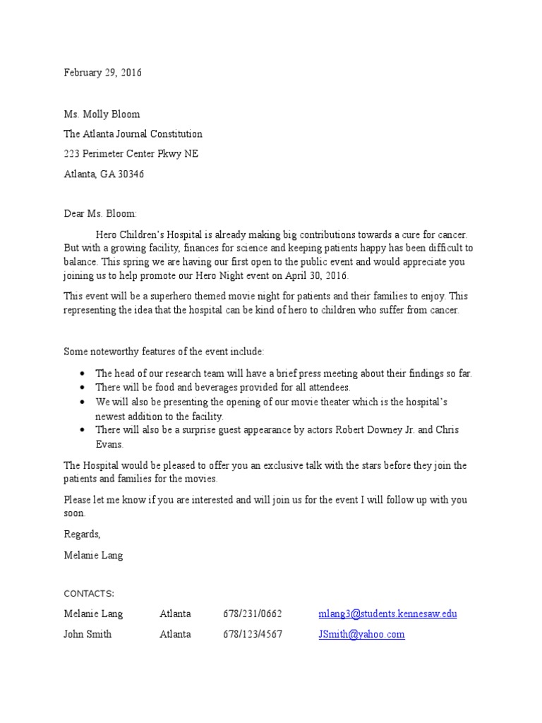 PR Pitch Letter | PDF