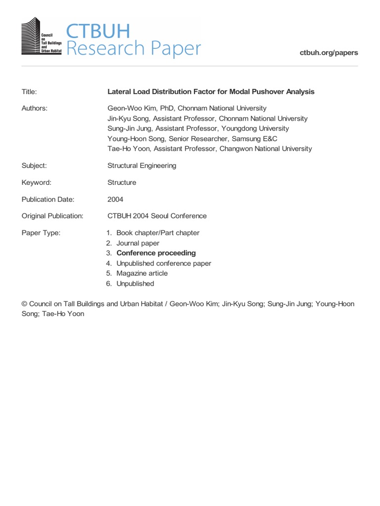 1743 Lateral Load Distribution Factor For Modal Pushover Analysis Pdf 1365