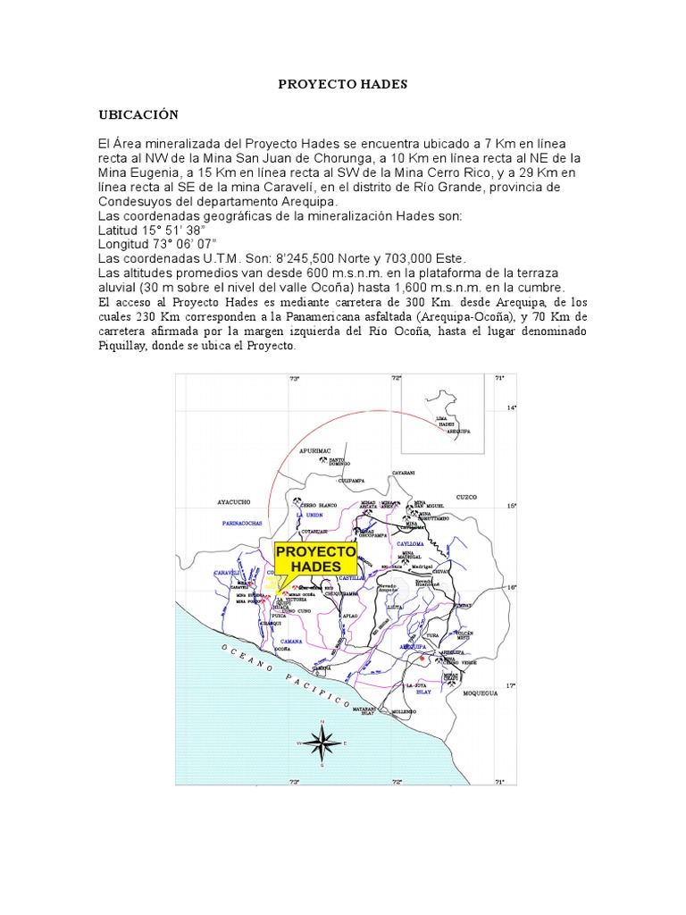 Resumen Proyecto Hades | PDF | Oro | Roca (geología)