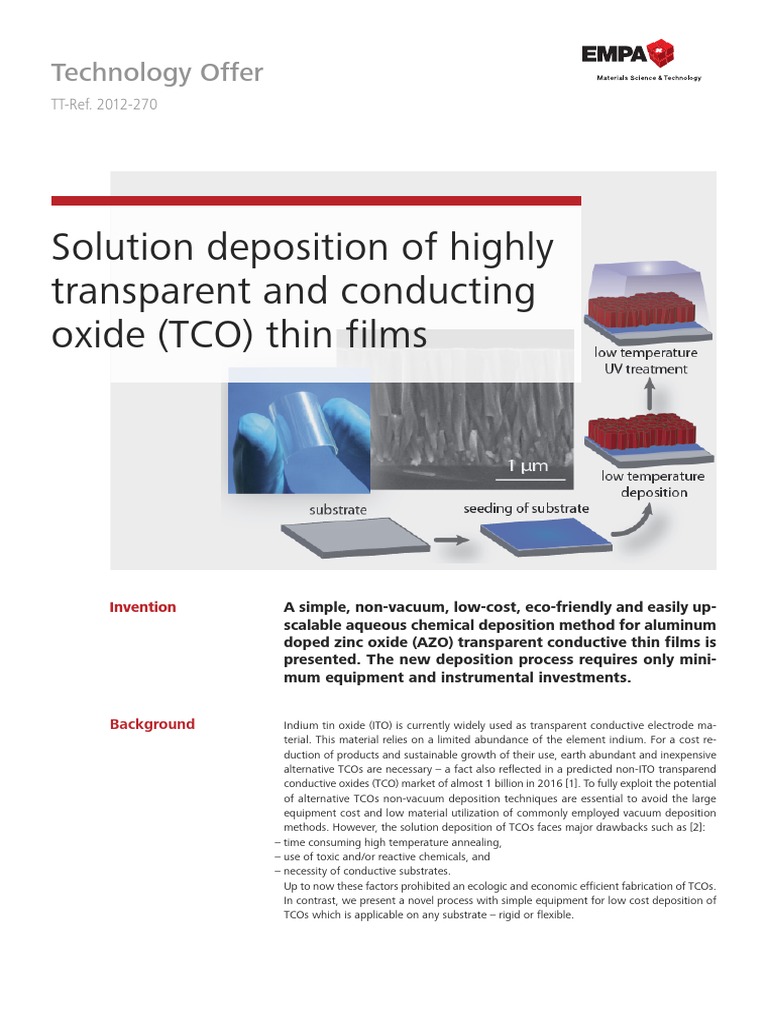 Transparent Conducting Oxide | PDF | Materials | Materials Science