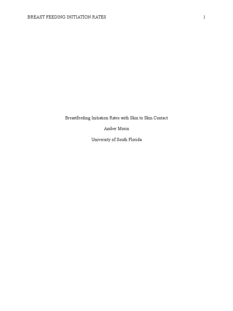 Evidence Based Practice Synthesis Paper | PDF | Breastfeeding | Infants
