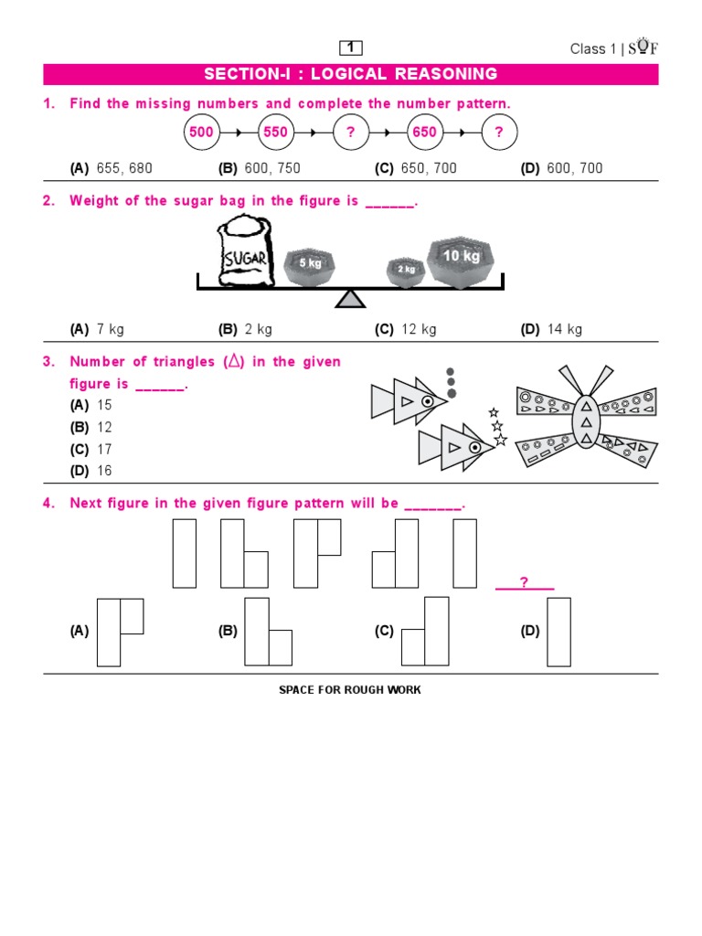 Section-I: Logical Reasoning: Class 1 | PDF