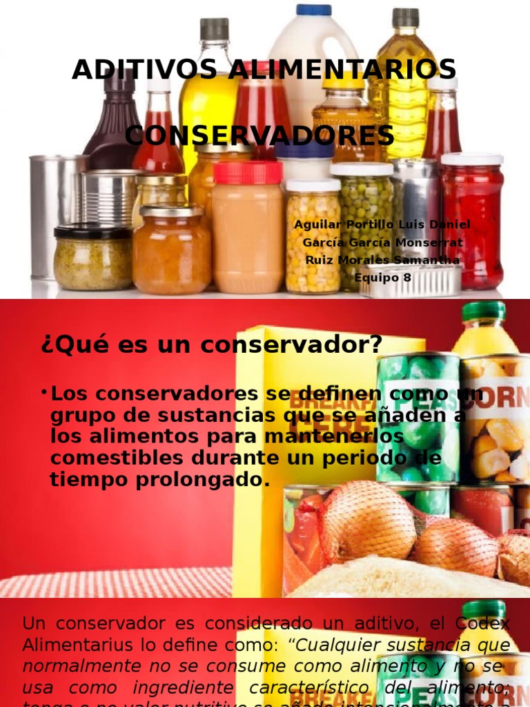 Conservadores | Alimentos | Compuestos químicos