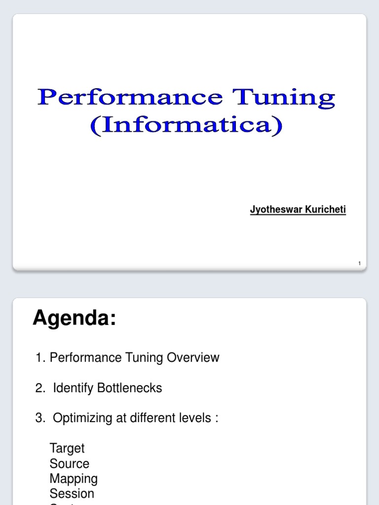 Informatica Performance Tuning | PDF | Databases | Oracle Database