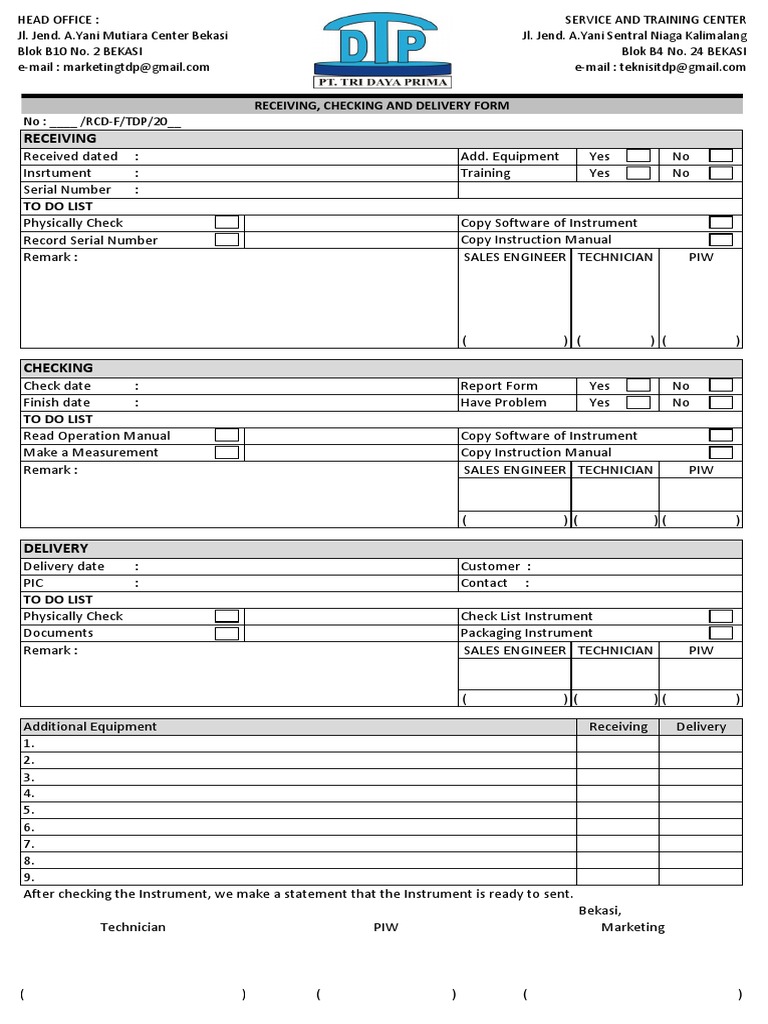 Form Pengecekan | PDF