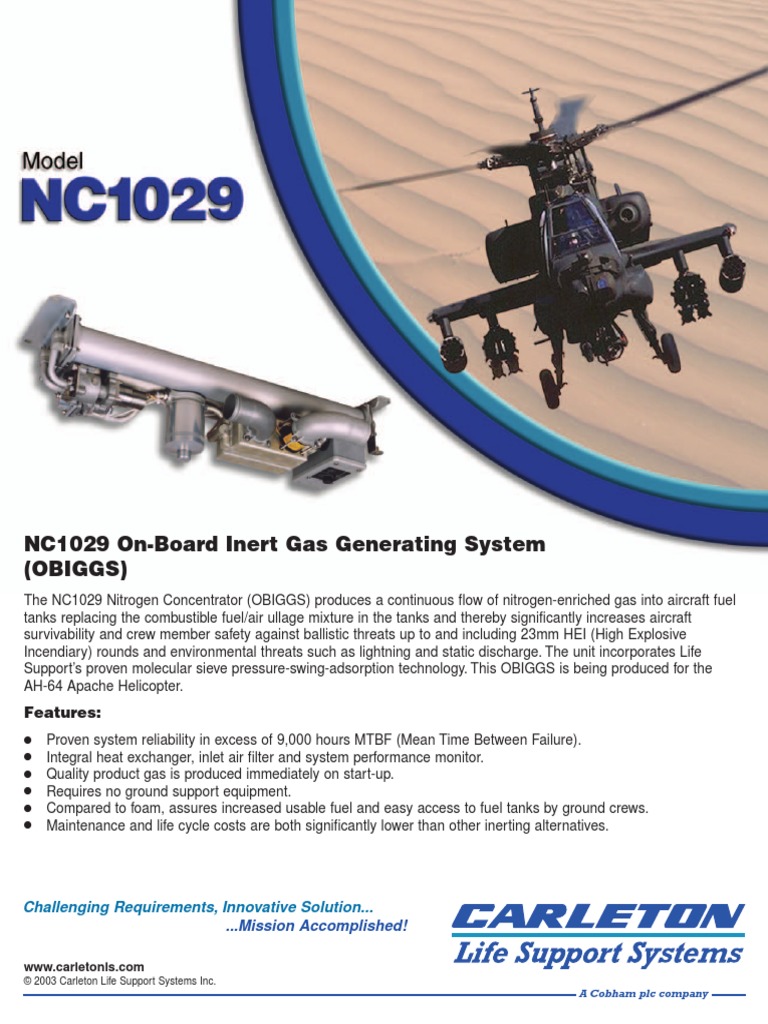 NC1029 On-Board Inert Gas Generating System (Obiggs) : ... Mission ...