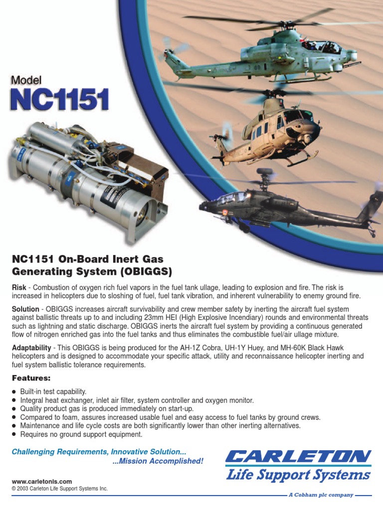 NC1151 On-Board Inert Gas Generating System (OBIGGS) : ... Mission ...