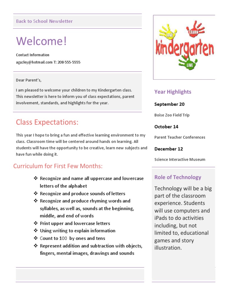Kindergarten Parent Guide | PDF