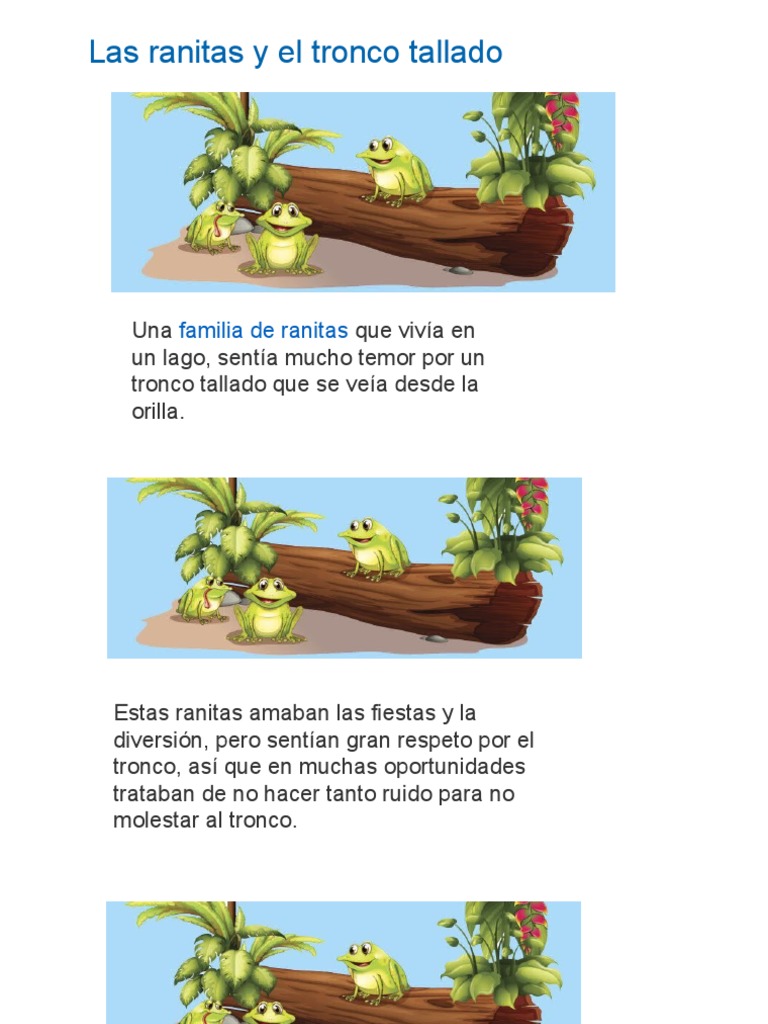 Fabula de Las Ranas y El Tronco Tallado