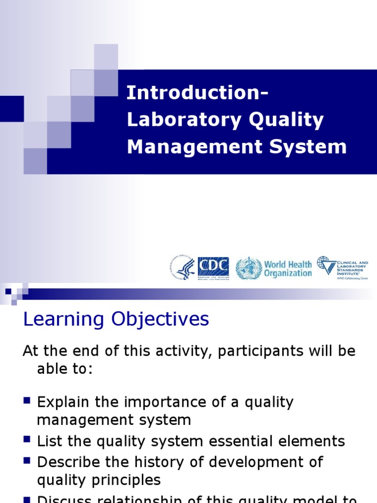 Introduction to Laboratory Quality Management Systems | PDF | Quality ...