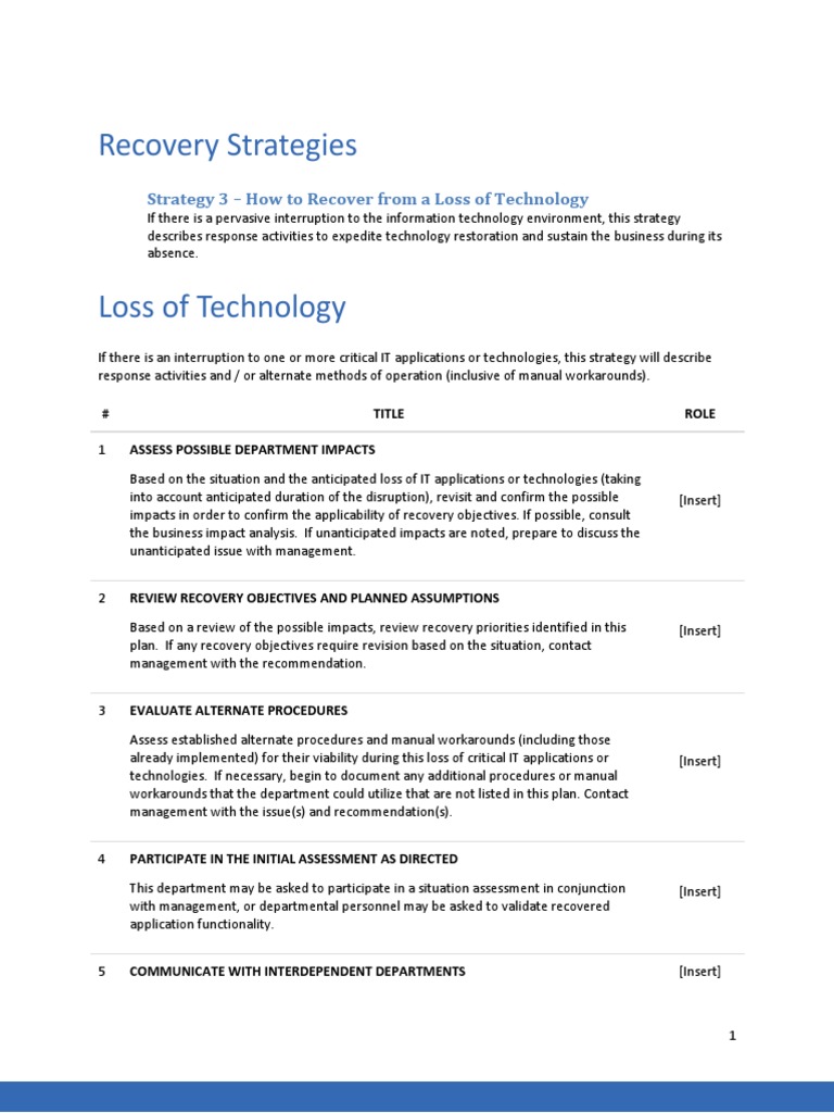 Recovery Strategies: Strategy 3 - How To Recover From A Loss of ...