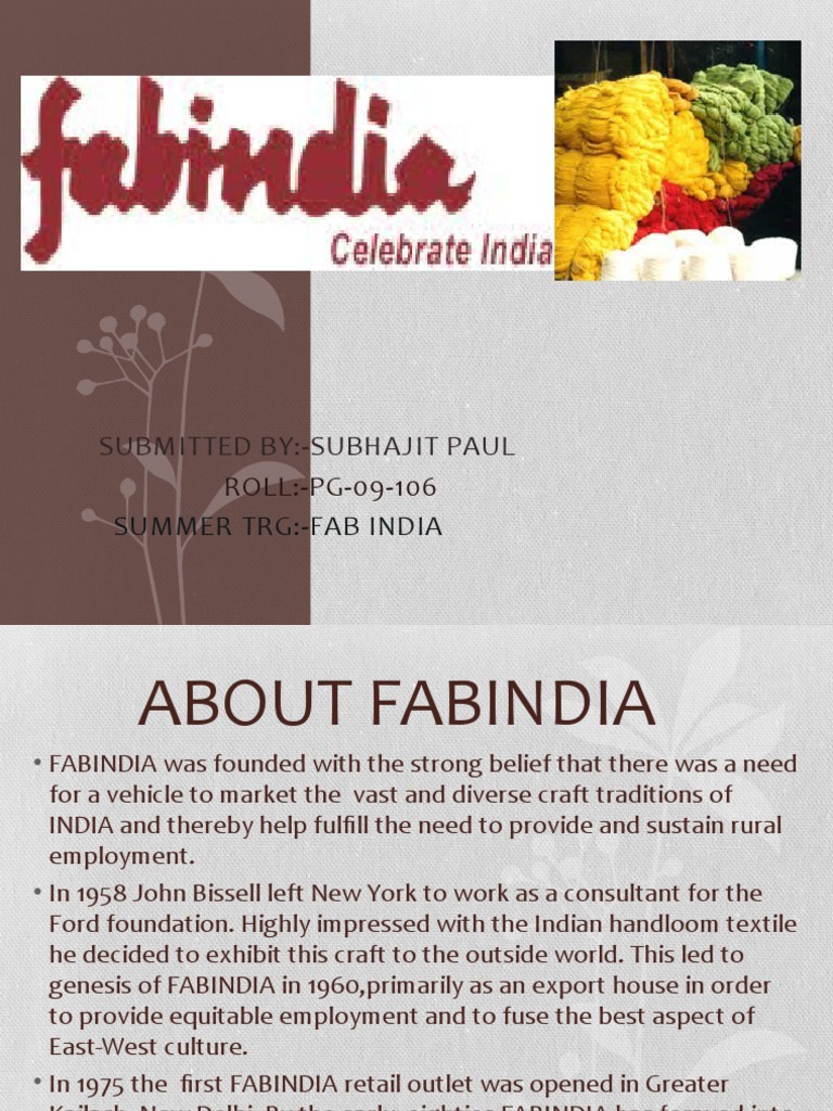 Fabindia | PDF | Marketing | Business