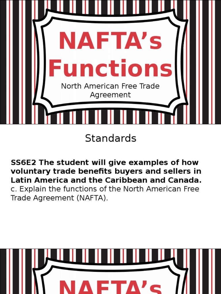 Understanding NAFTA's Functions and Impact | PDF | North American Free ...