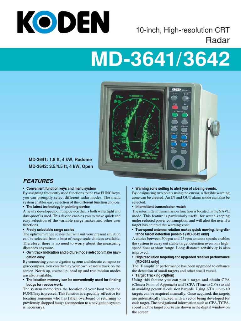 10-inch CRT Radar Features High Resolution Targeting | PDF | Electrical ...