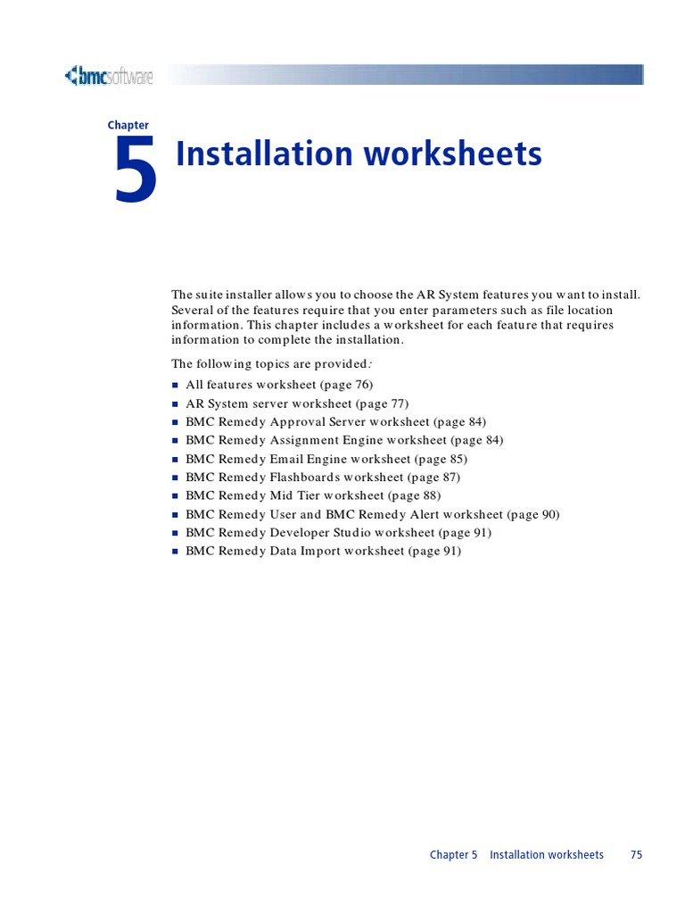 Bmc Remedy Action Request System 75 Installation Runbook Pdf Oracle Database Databases 