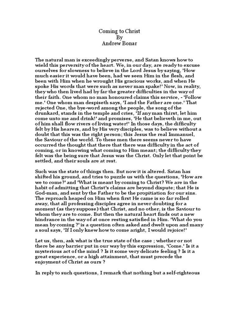 Understanding How to Come to Christ | PDF | Sacrifice | Jesus