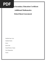 Add Math SBA | PDF | Experiment | Probability